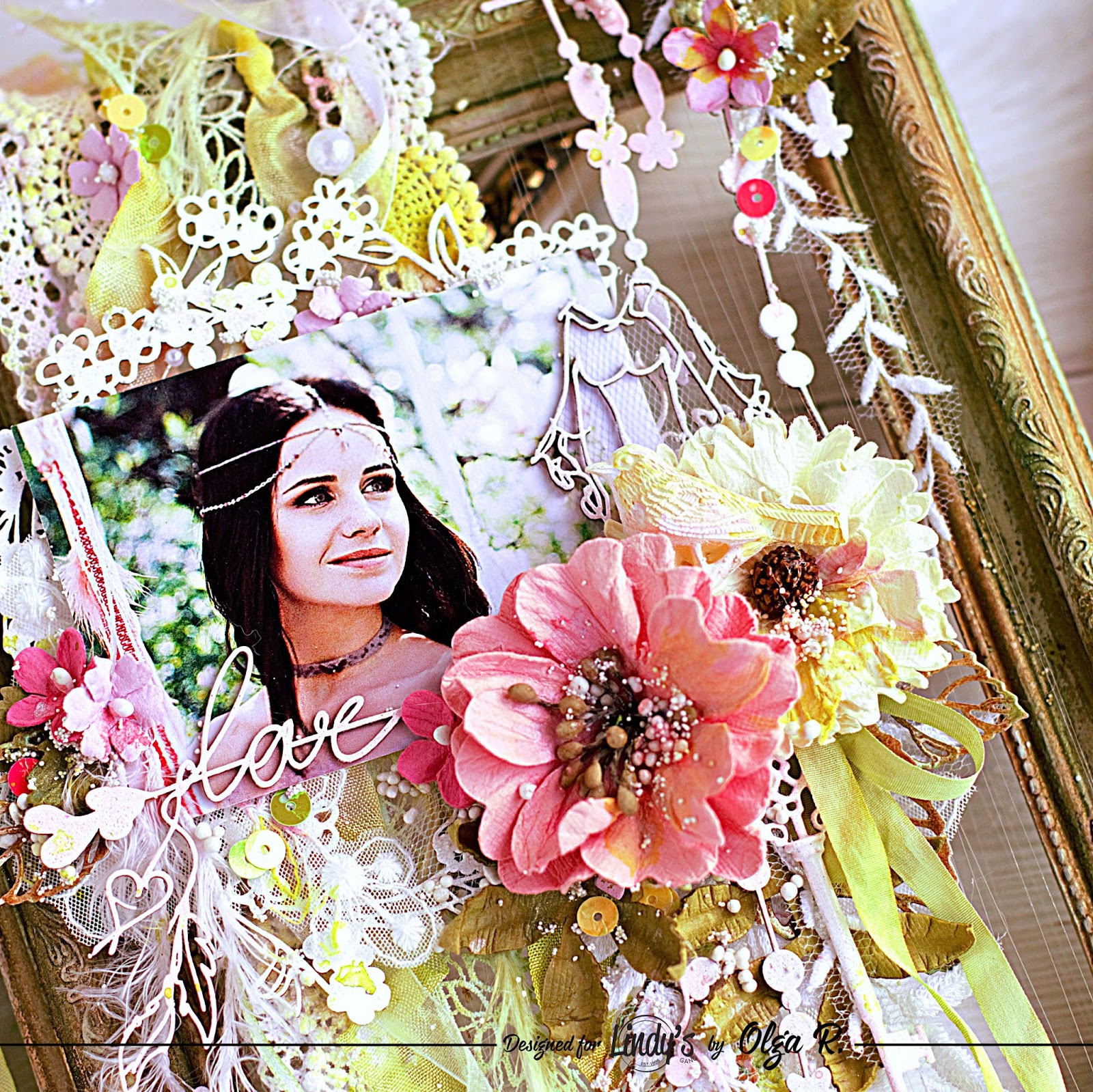 Olga Ravenskaya: Boho Style Frame with Lindy's and Photo Step-by-step ...