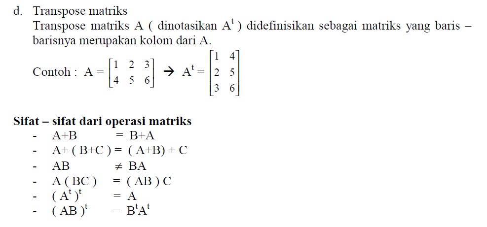 Materi Aljabar Linear lengkap (Matematika) | Dunia Matematika
