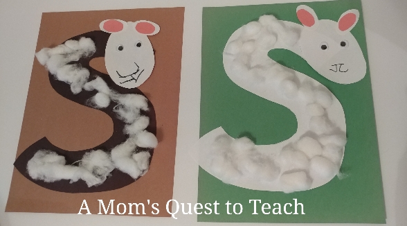 A Mom's Quest to Teach: Crafts: S is for Sheep