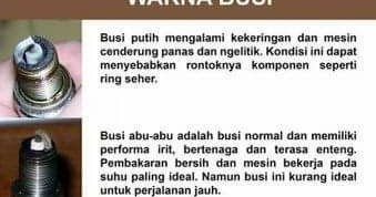 Cara membedakan warna busi dan masalahnya dari om edi saputra
