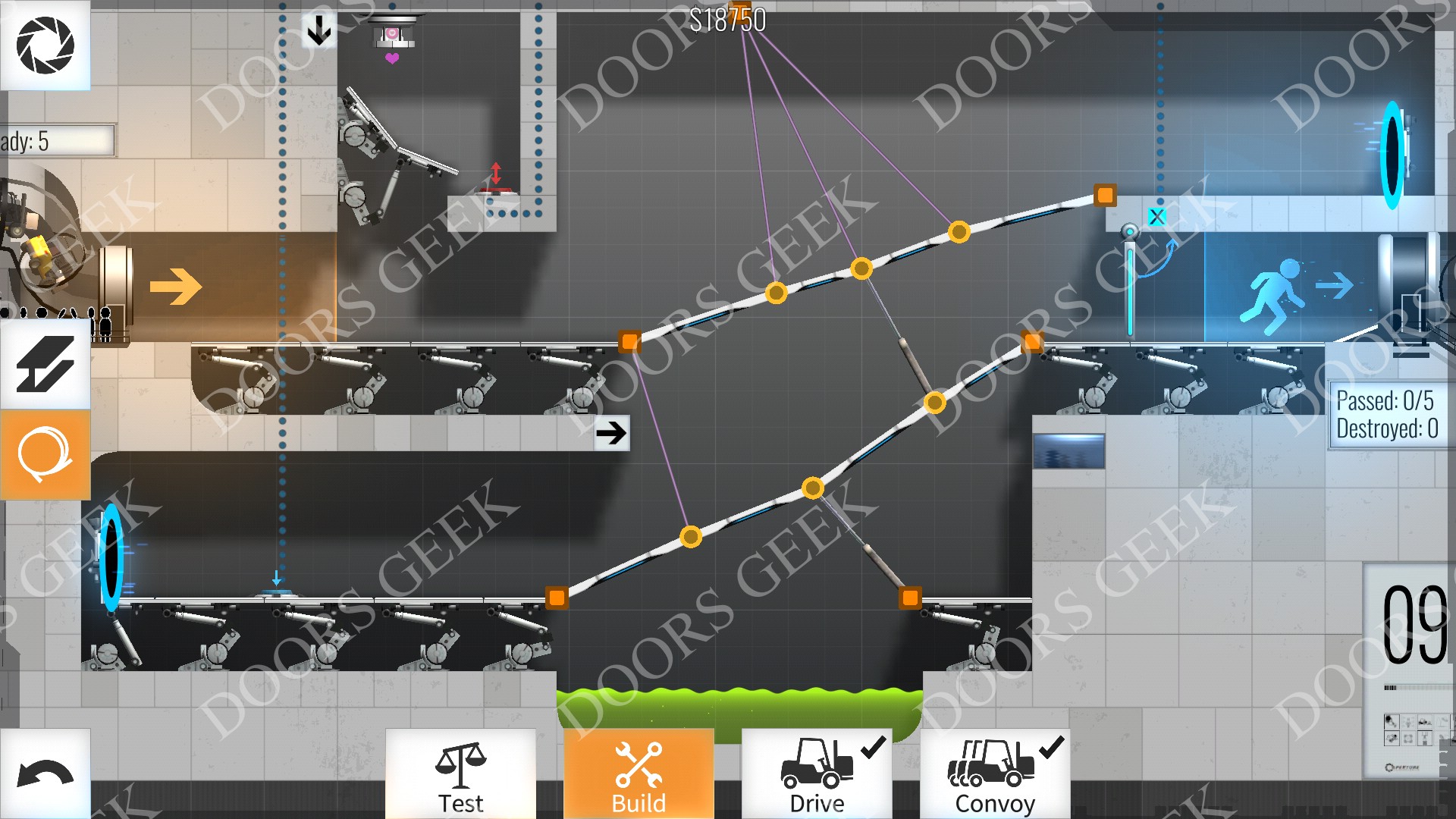 Bridge Constructor Portal Level 9 Convoy Solution ~ Doors Geek