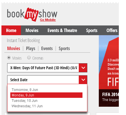 How to book movie sports theatre tickets online in bookmyshow.com | All ...