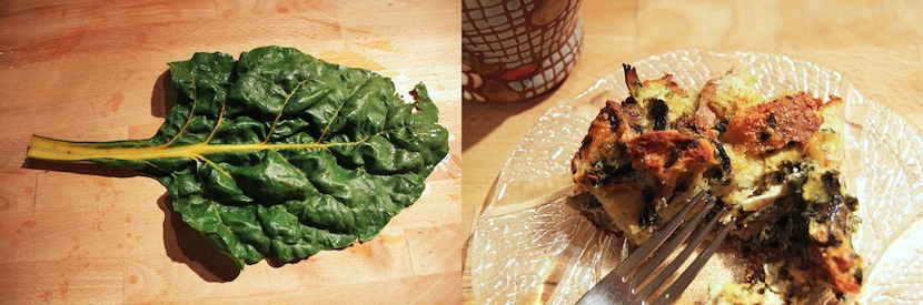 Kitchen Vignettes by Aubergine: Swiss Chard Bread Pudding