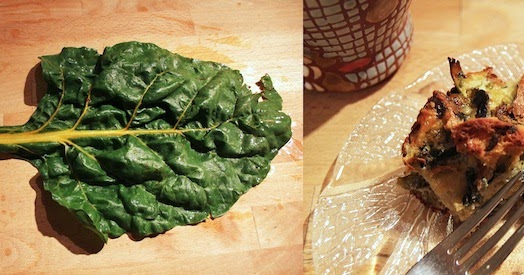 Kitchen Vignettes by Aubergine: Swiss Chard Bread Pudding