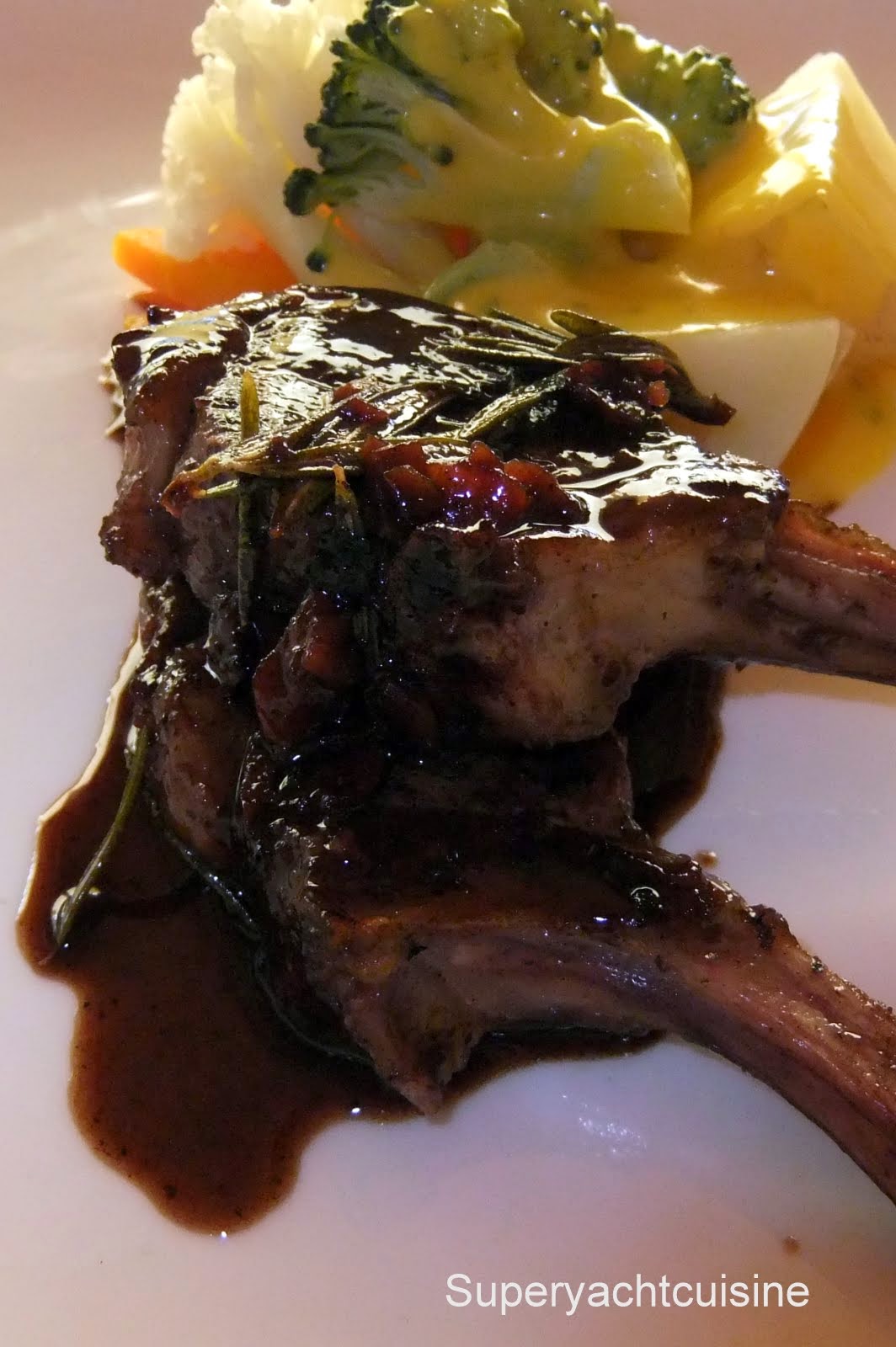 Lamb Cutlets with Port and Rosemary
