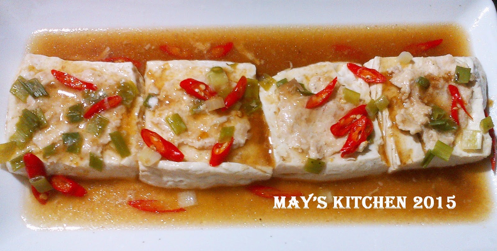 May's Kitchen: TIM TAHU PUTIH DAGING CACAH PEDAS