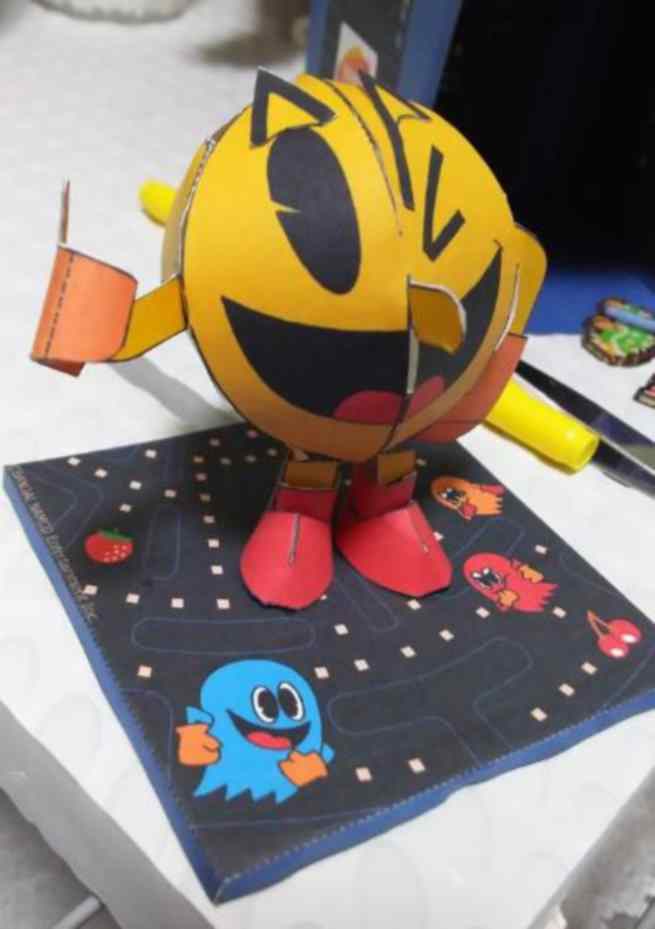 Papercraft Pacman Ghosts Tektonten Papercraft