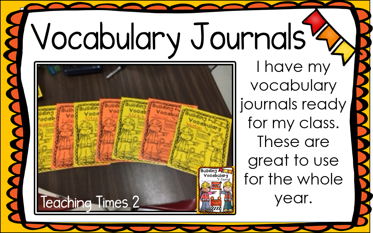 Vocabulary Journals - Teaching Times 2