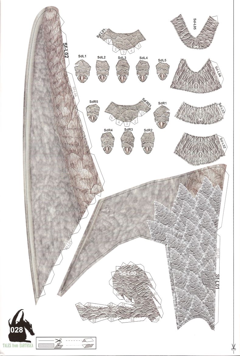 My toys: The dragon made of paper. Model + pattern.Дракон из бумаги ...