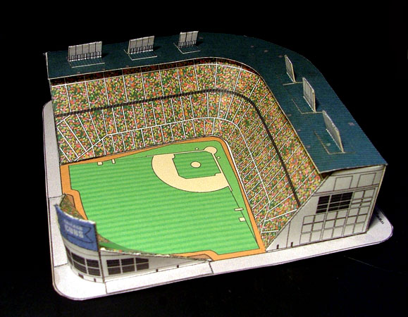 paper crafting: Stadion Wrigley Field papercraft