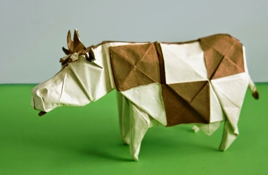 origami cow ~ instructions origami kids