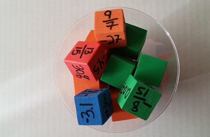 Route 22 Edu: Classroom Hack: Student-made Rational Number Cubes