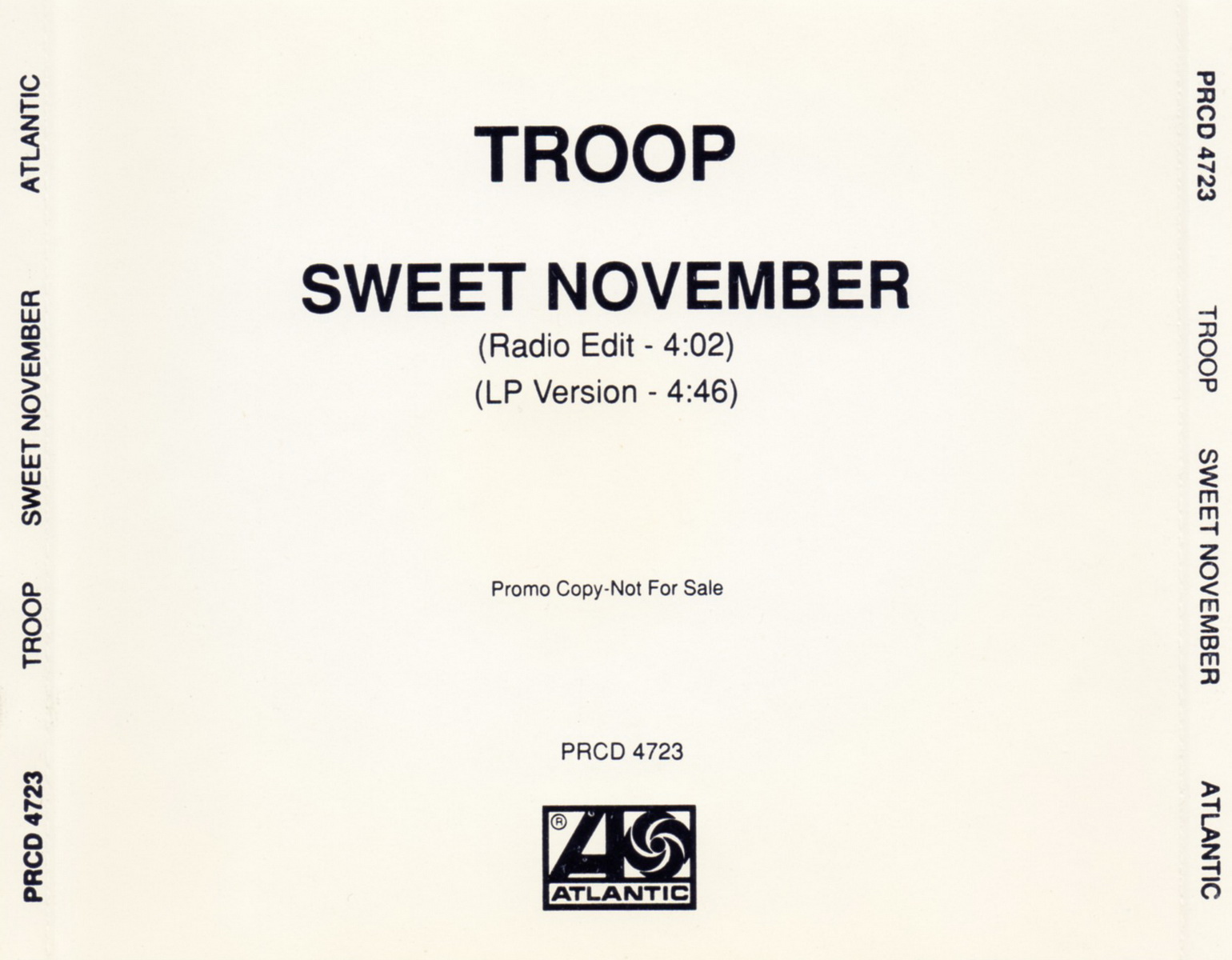 THE CRACK FACTORY: Troop-Sweet_November-(Promo_CDS)-1990-Y2H_INT