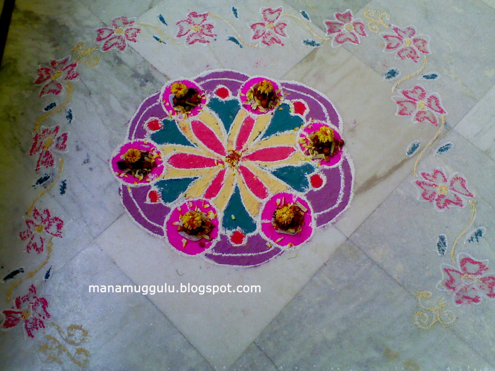 Flower muggu - MANA MUGGULU