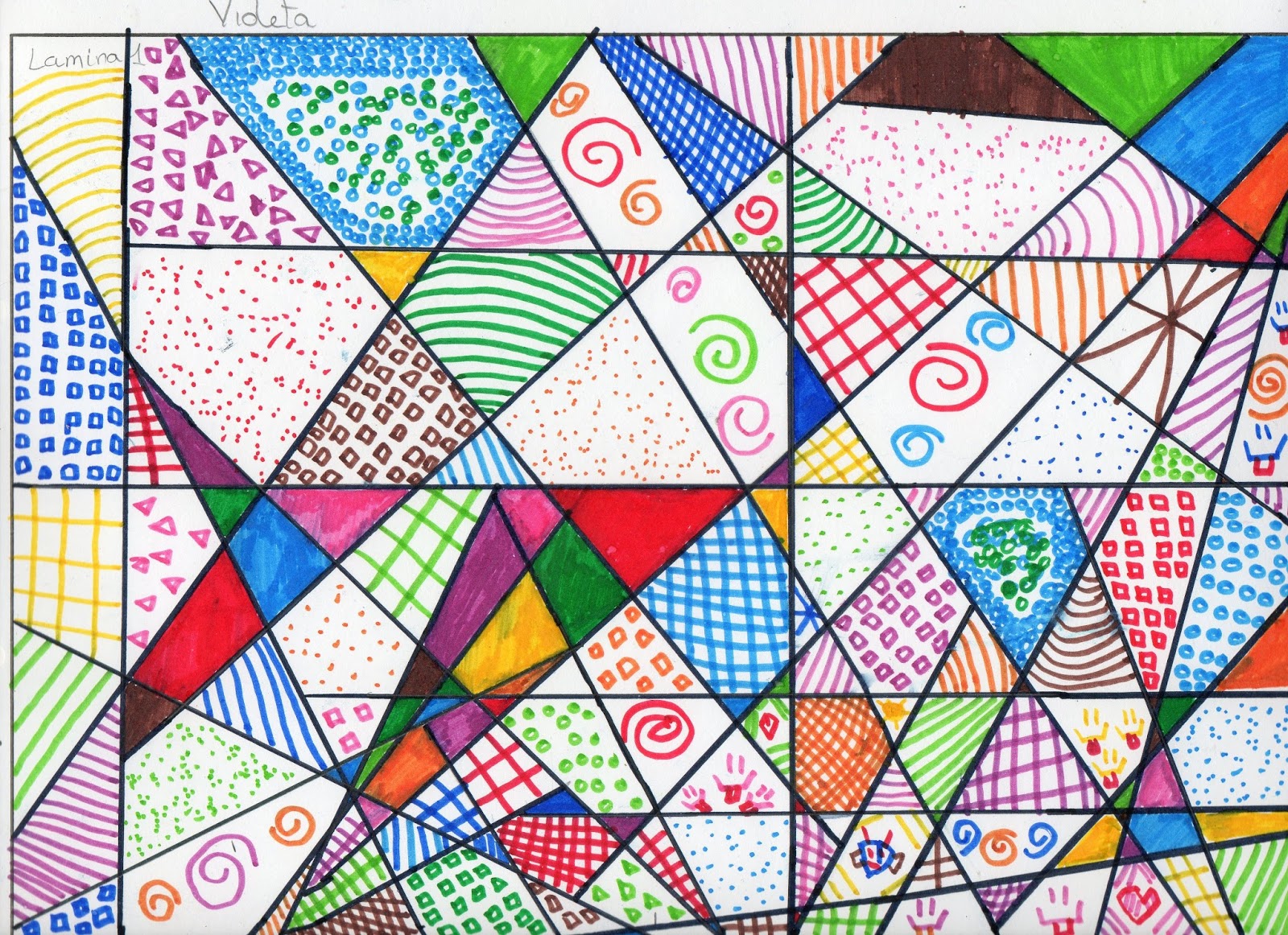 VALDEPLÁSTICA: SELECCIÓN DE TRABAJOS DE LA UNIDAD 1: LA LÍNEA RECTA