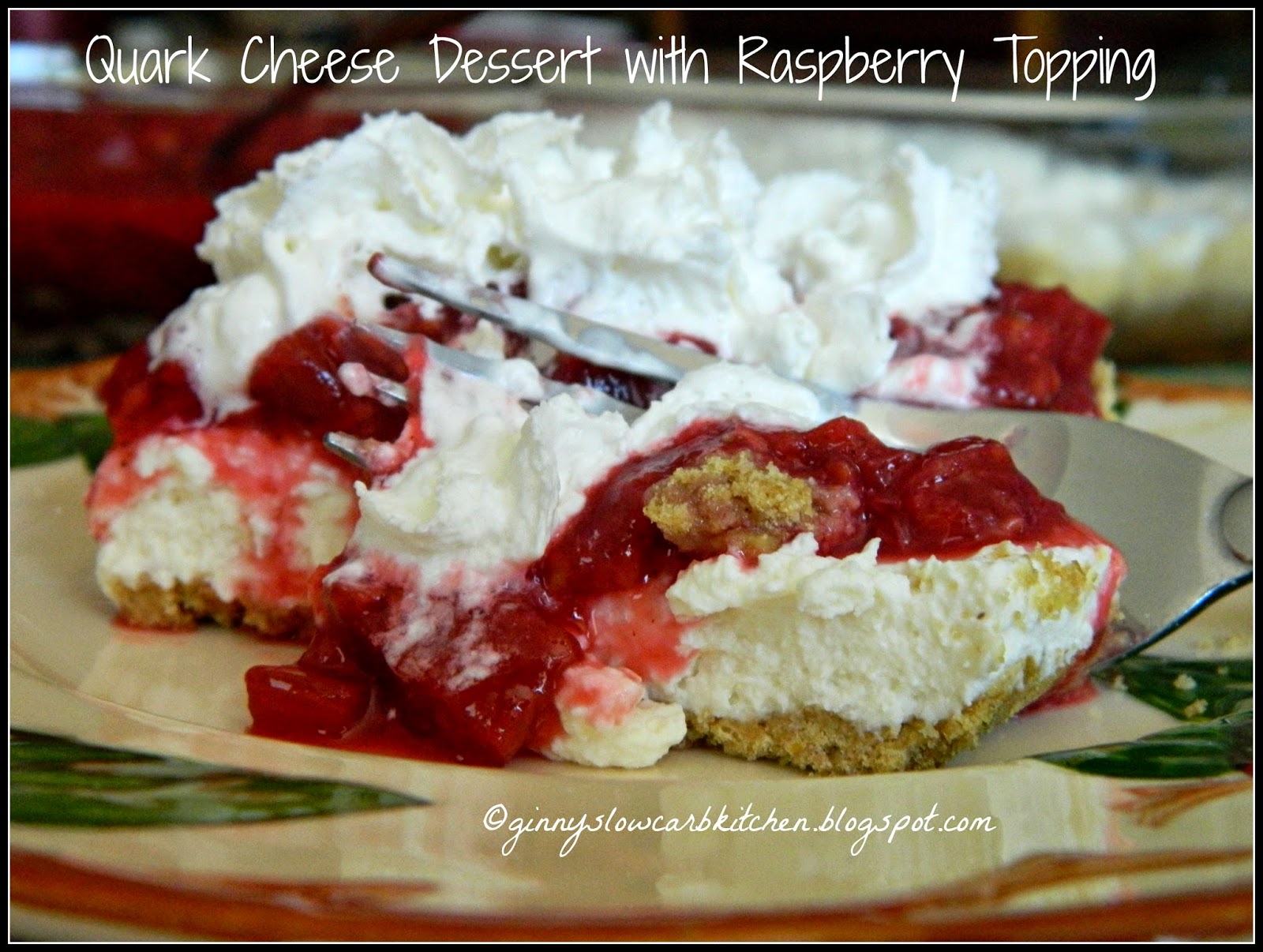 Ginny's Low Carb Kitchen: QUARK CHEESE DESSERT WITH RASPBERRY RHUBARB ...