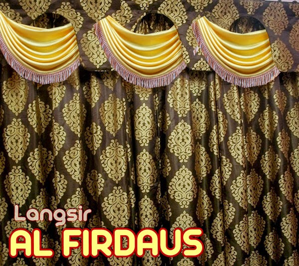Langsir Al-Firdaus : SLIDING DOOR 3 PANEL. KERNING PELMET dan SCALLOP
