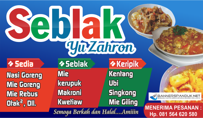 Contoh Spanduk Warung Seblak yang Sederhana dan unik Cdr - Bannerspanduk