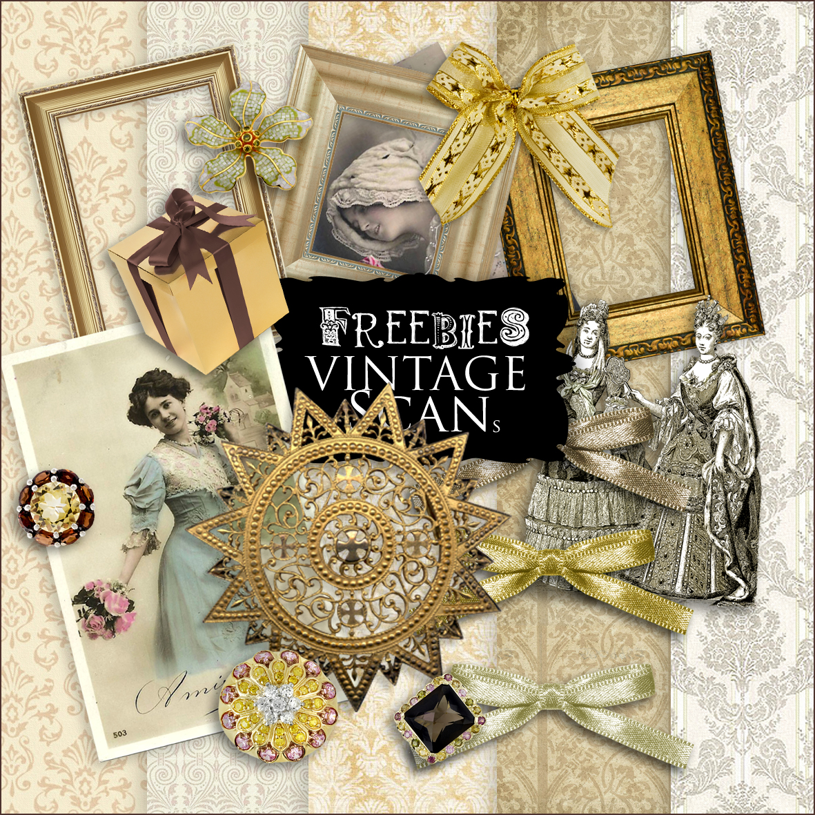 Freebies Vintage Style Kit :Far Far Hill - Free database of digital ...