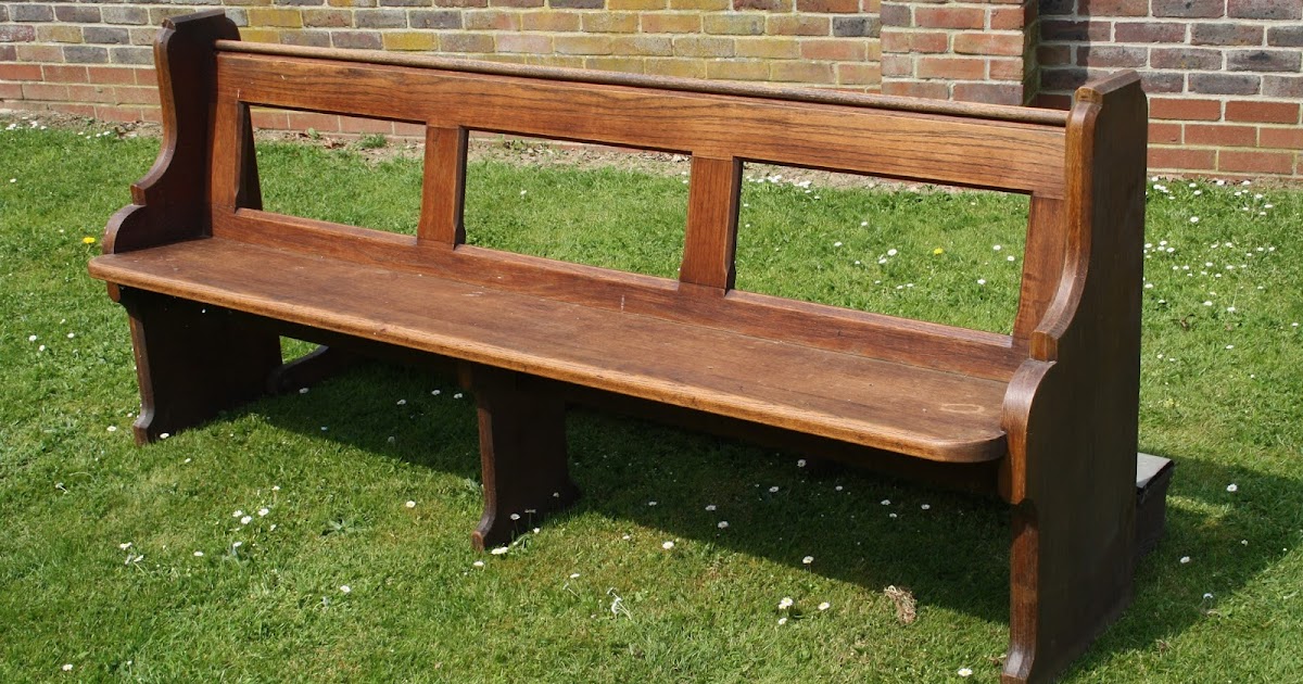 VintageDigger: Original Solid Oak Church Chapel Choir Pew Bench With ...