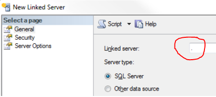 JuanDev: You cannot create a local SQL Server as a linked server