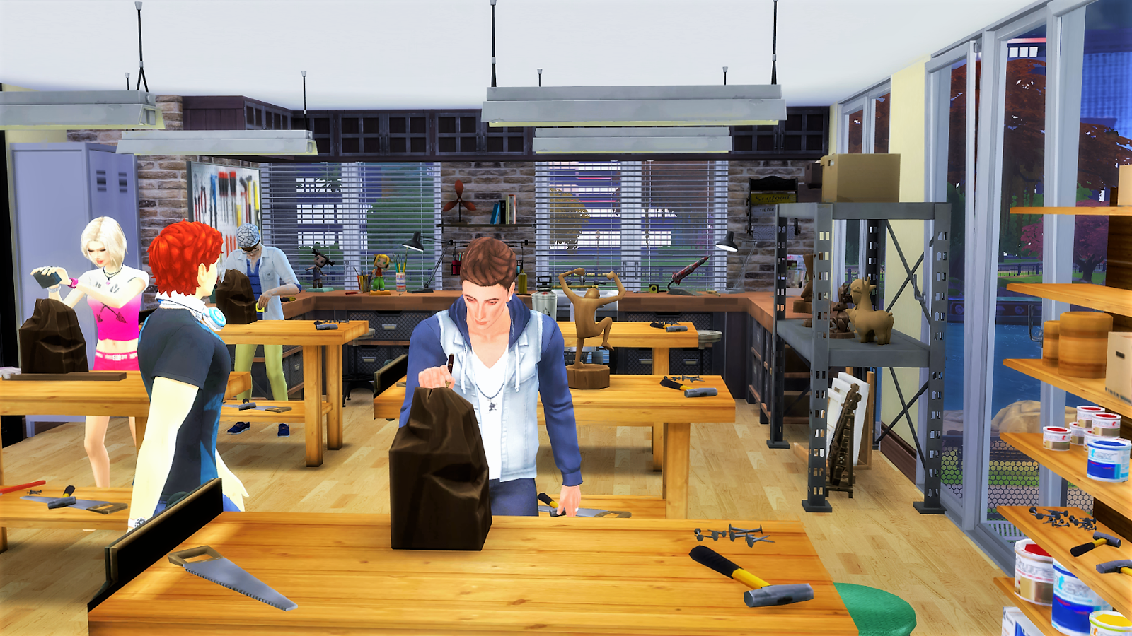 sim house design workshop: Sims 4 Rainbow High School ----- 七彩中学