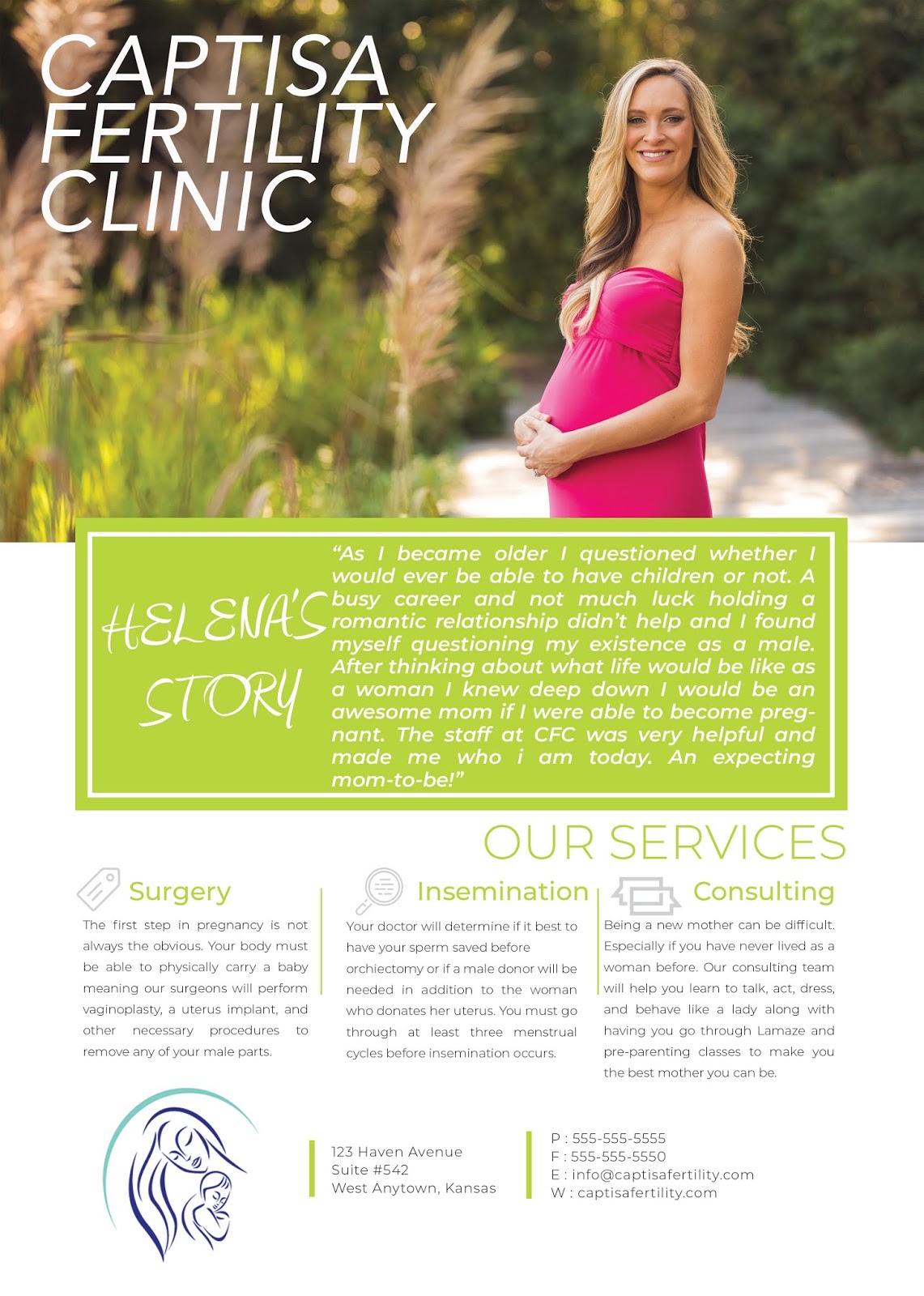Fertility Clinic Flyer | Courtney's Clean Caps