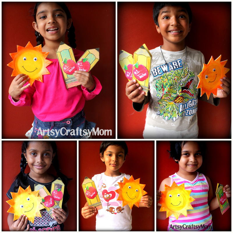 Teachers day pencil shaped card + Free printable template - Artsy ...