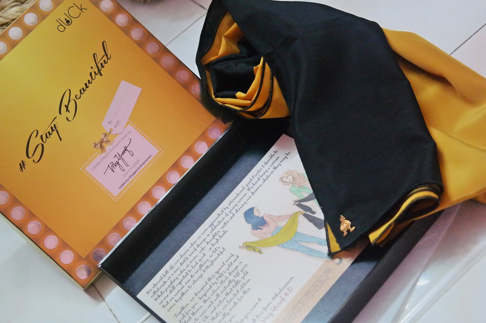 Vna Erman: #staybeautiful dUCk scarves special edition by Vivy Yusof