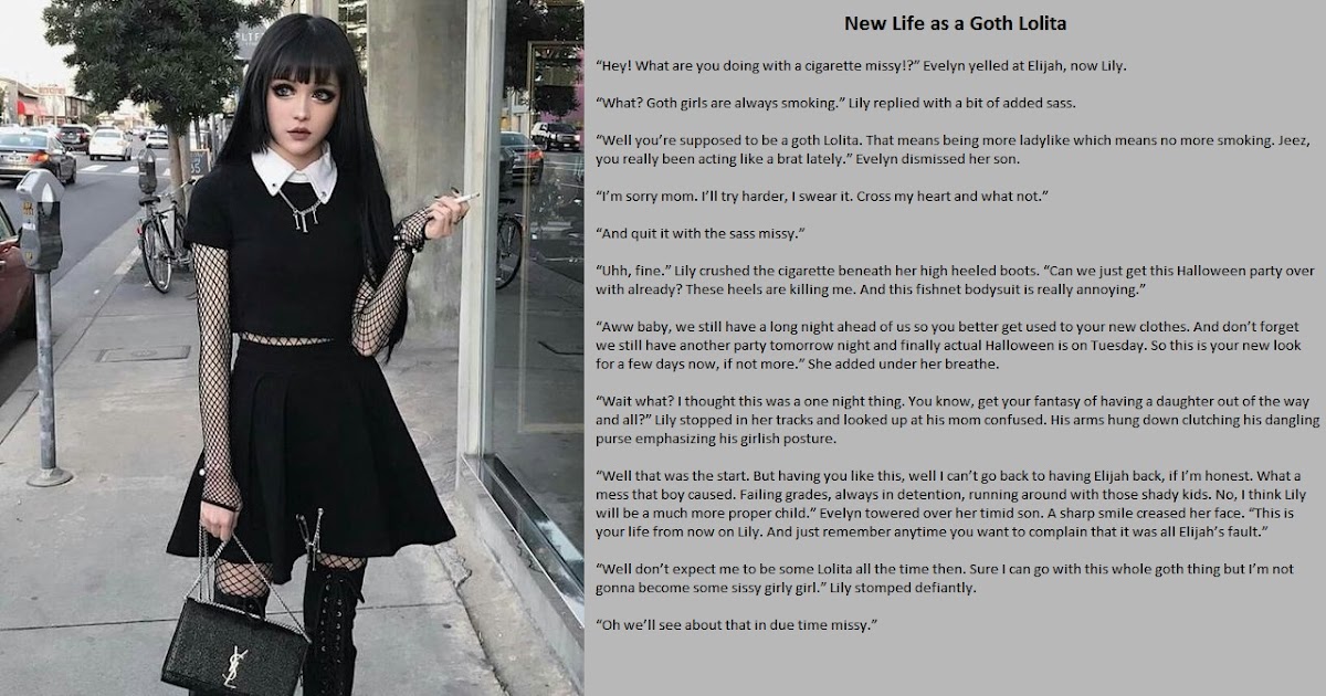 Feminization Beauty Within: TG Captions & Stories: New Life as a Goth ...