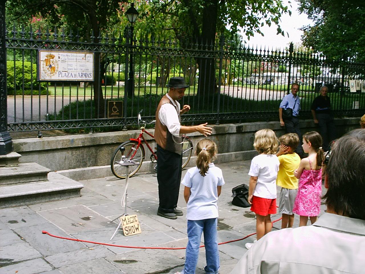 Jimmy Talksalot: How to get a close up show started on the sidewalk.