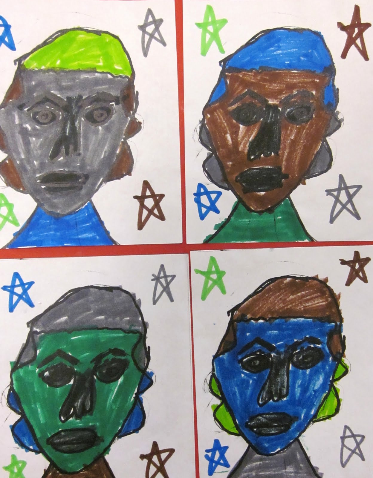 Art is Basic-- Art Teacher Blog: Self Portraits in the Style of Andy Warhol