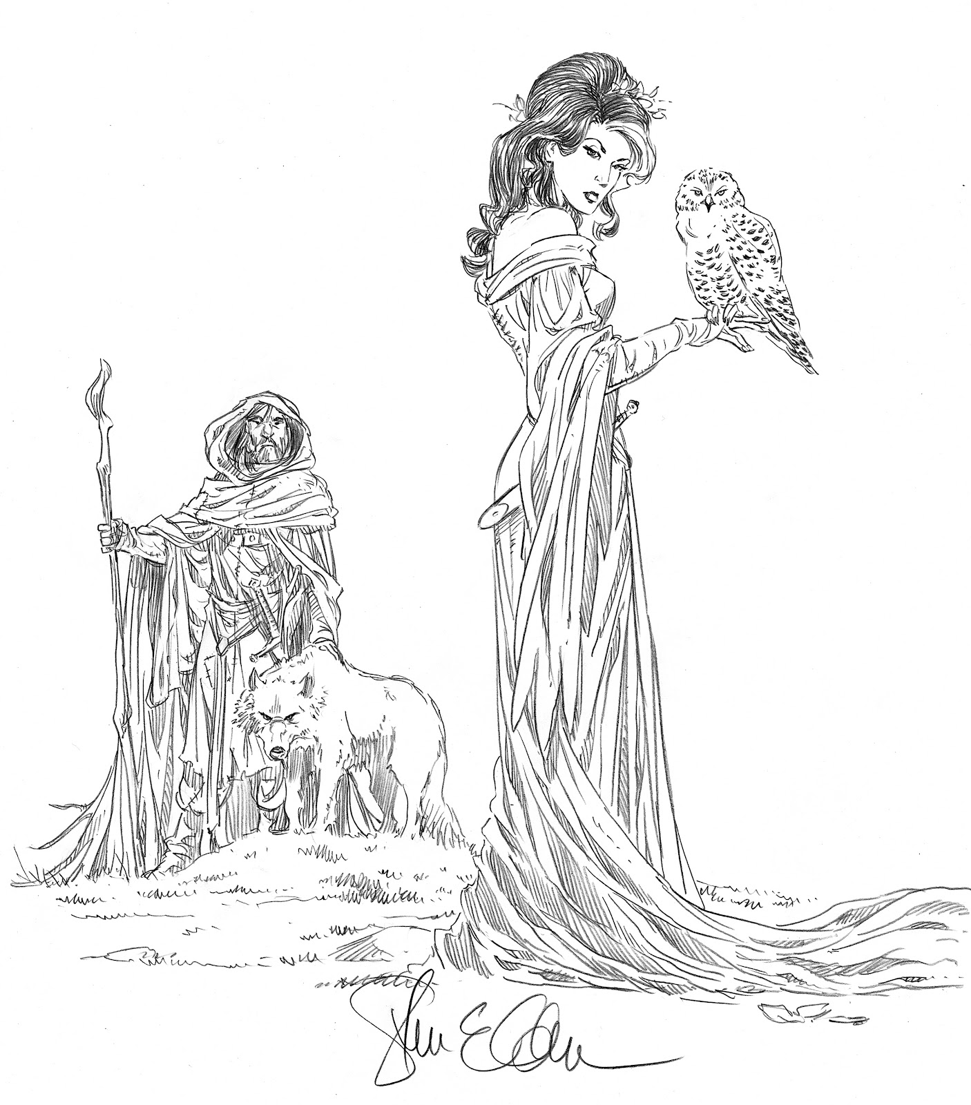 The FOC'ers Sketch Blog: Polgara by Steven E Gordon