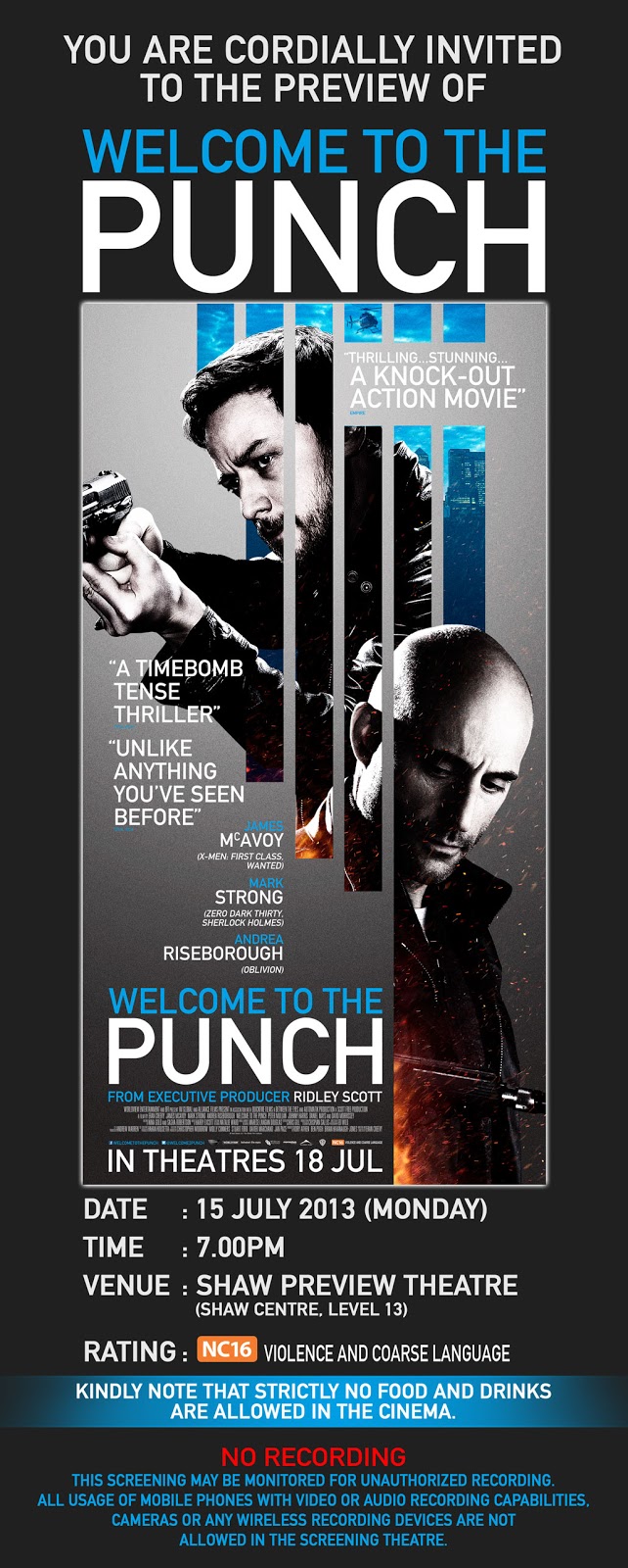 [Movie Preview] Welcome to the Punch!
