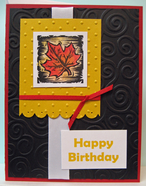 ART - just do it!: Maple leaf birthdaycard