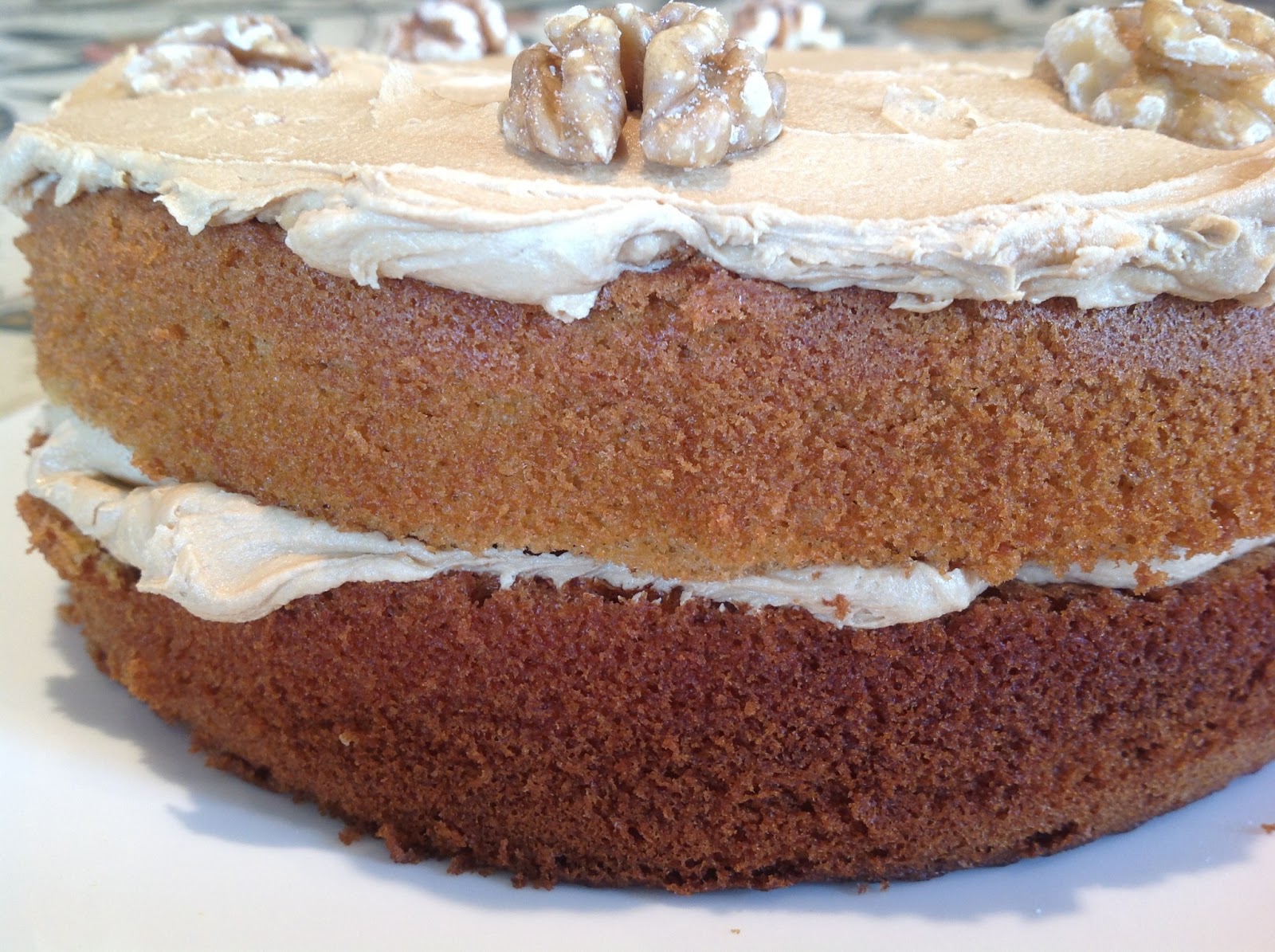 Coffee and Walnut Sponge Cake