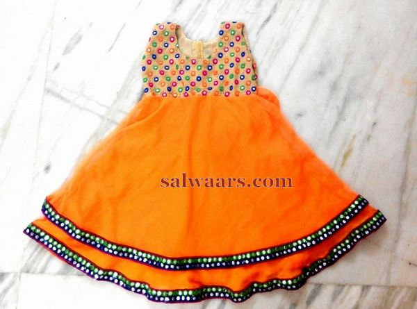 Mirror Border Kids Frock - Indian Dresses