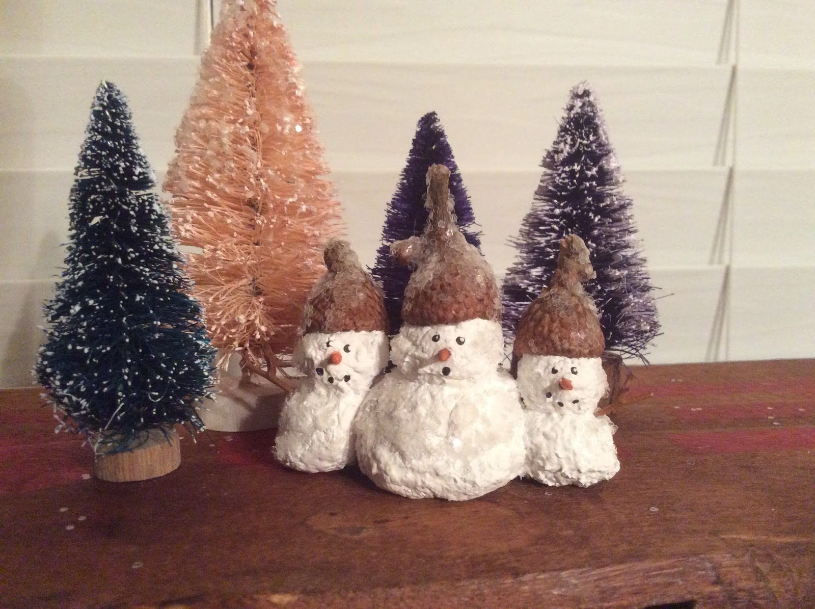 Fresh Vintage by Lisa S: Mini Paper Mache Snowmen