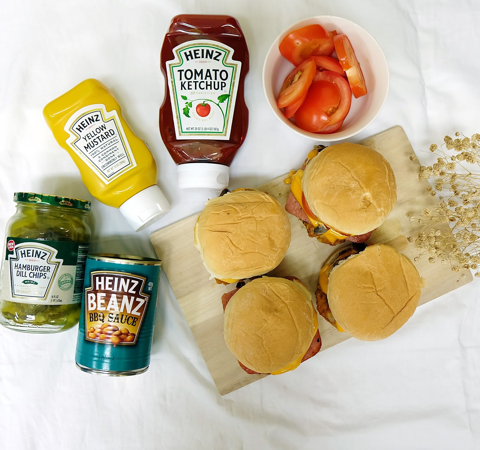 Homemade Heinz Beanz BBQ Burgers Recipe
