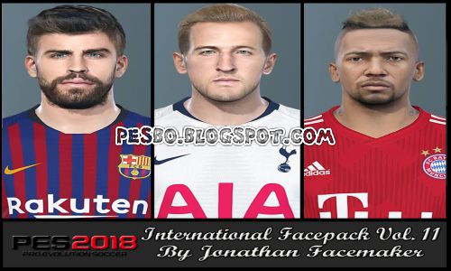 PES 2018 International Facepack Vol. 11 by Jonathan Facemaker - PESBO
