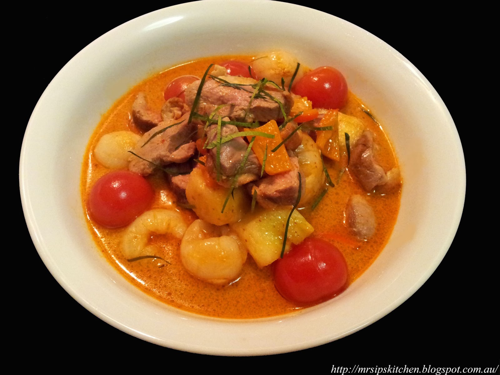 Mrs. Ip's Kitchen: Thai Red Duck Curry with Pineapple & Lychees