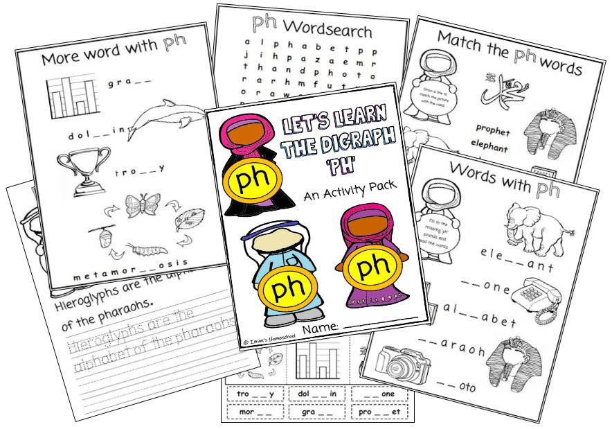 Iman's Homeschool ~ The Curriculum: Let's Learn the Digraph -'PH ...