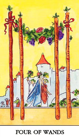 Save Send Delete: Lent / Tarot / Celebration: The Four of Wands