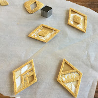 Golden Diamonds Polymer Clay Pendants Tutorial