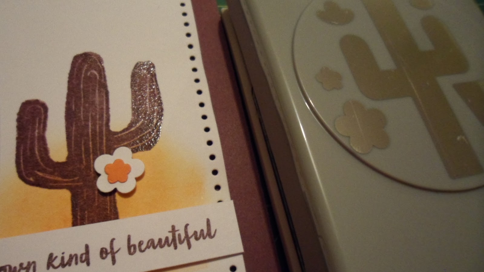 Cricut When I Can: Purple Cactus card