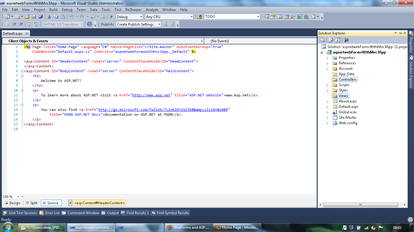 Deep Shah's Blog: Asp.Net MVC3 and Asp.Net Web Forms Side-By-Side in One Project.