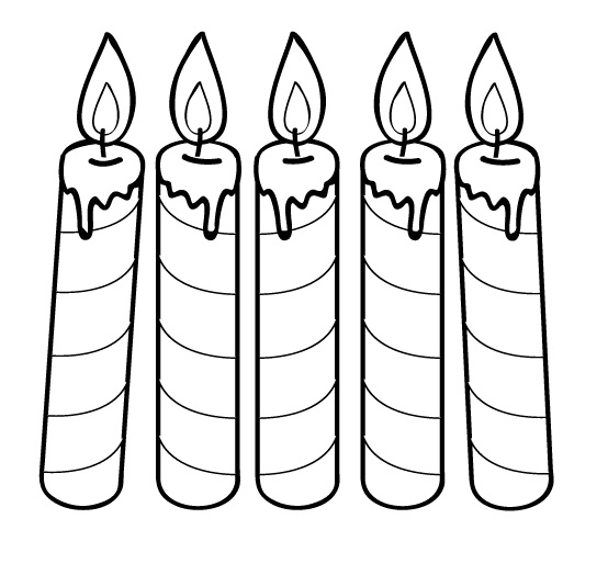 Páginas Para Colorear De Velas De Cumpleaños Para Imprimir