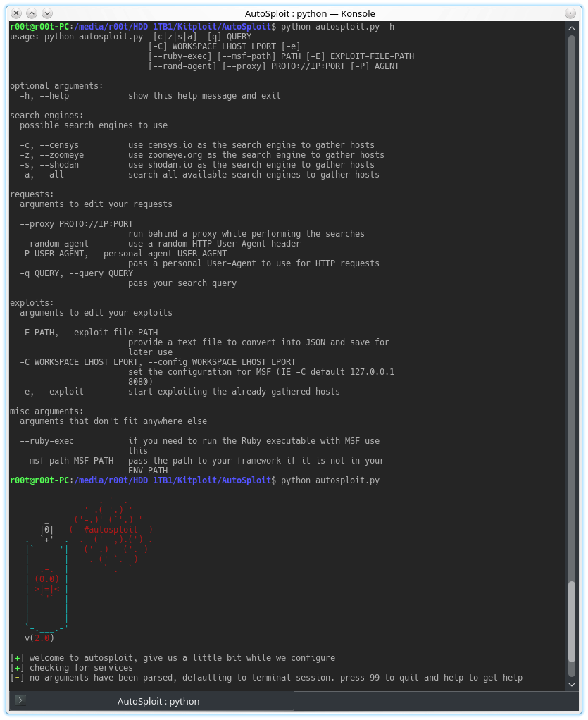AutoSploit v2.0 - Automated Mass Exploiter