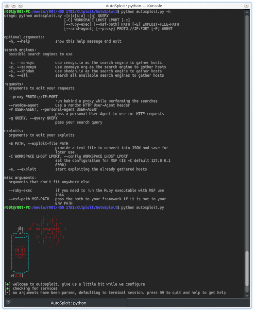 Autosploit V20 Automated Mass Exploiter