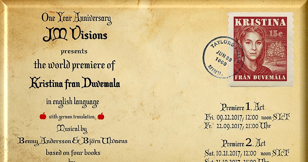 Echt Virtuell: JM Visions Theatre: Das Musical "Kristina aus Duvemåla"